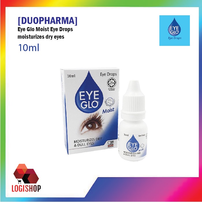 [EXP: 04/2023] Eye Glo Moist Eye Drops 10ml moisturizes dry eyes ...