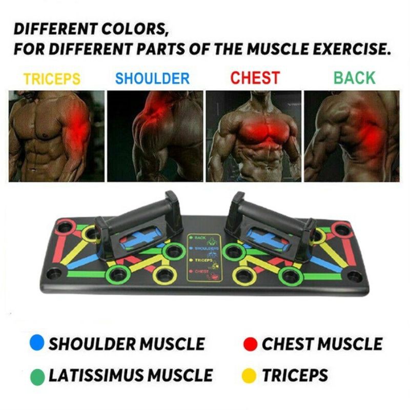 14 in 1 Push Up board Foldable Push Up bar Rack Board[with 10-60kg Hand ...