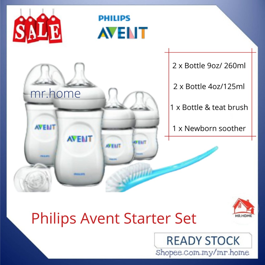 Philips AVENT Natural Bottle feeding Newborn Starter Set Botol Susu ...
