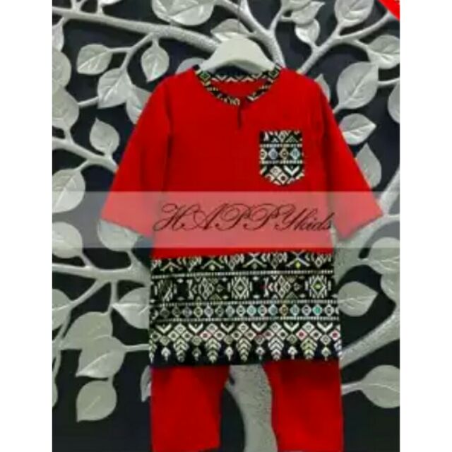 Jumper Baju Melayu B'Sampin ~ Merah | Shopee Malaysia