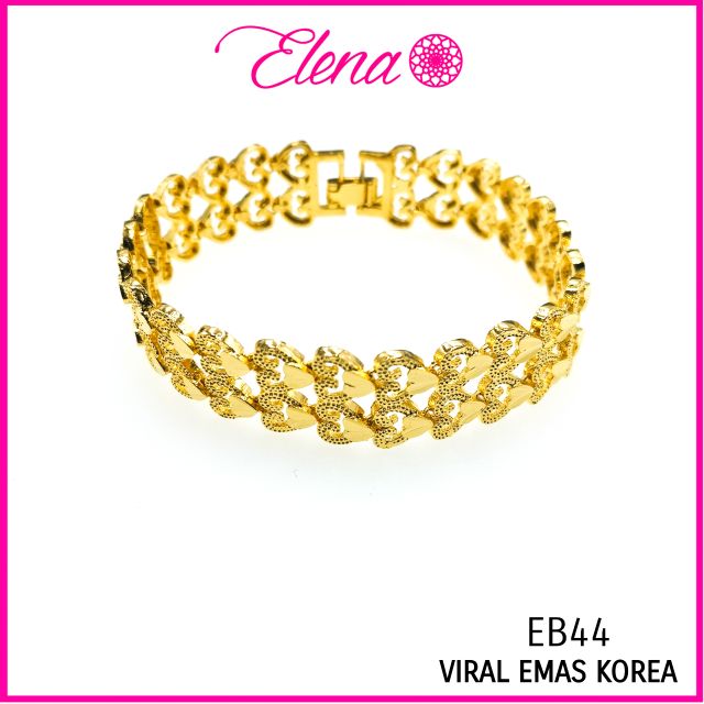 Elena Emas Korea Bracelet - Gelang Tangan Dewasa (EB44) | Shopee Malaysia