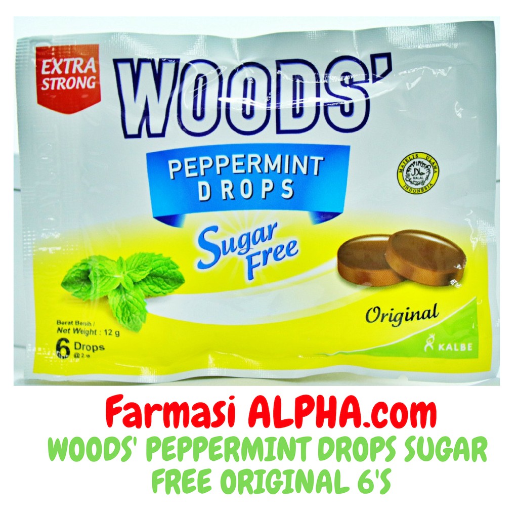 Woods' Peppermint Drops Sugar Free Original 6's | Shopee Malaysia
