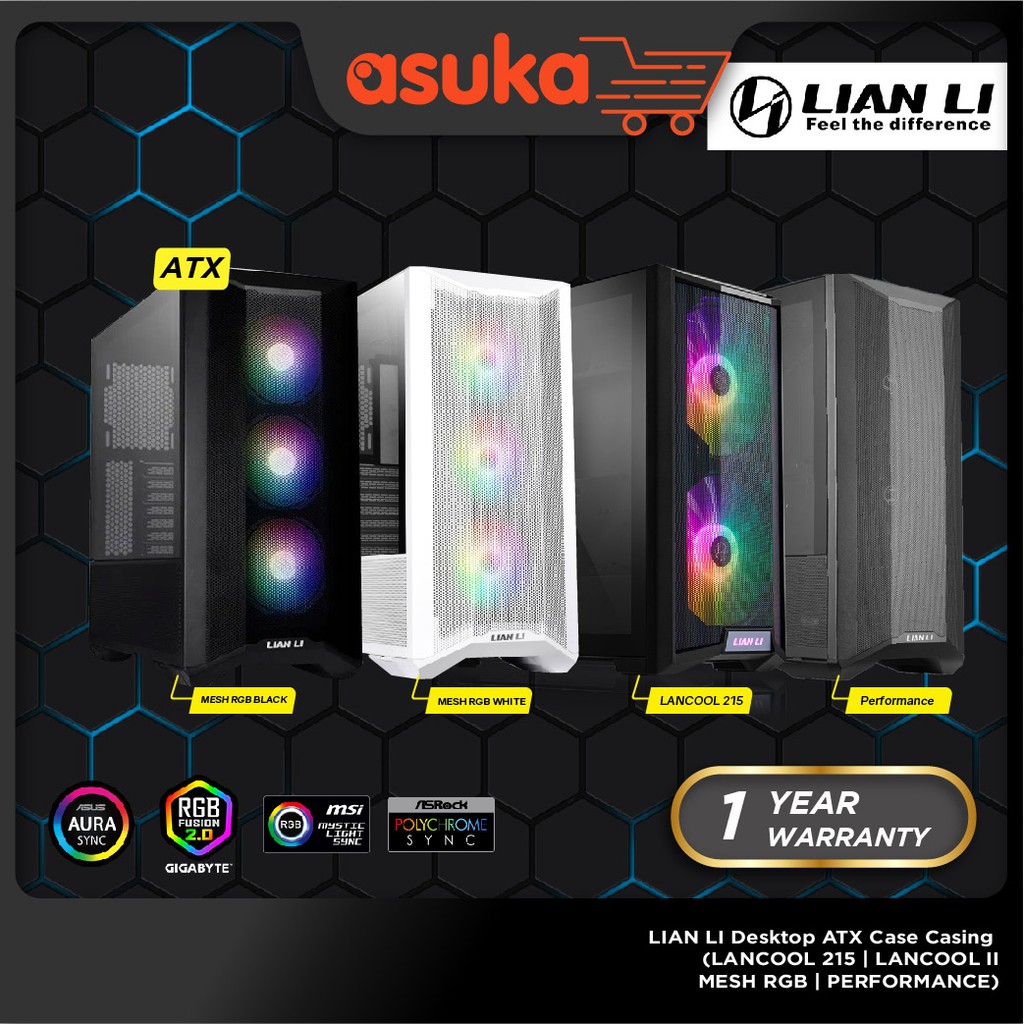 Lian li desktop atx case casing (lancool 215 | lancool ii mesh rgb ...