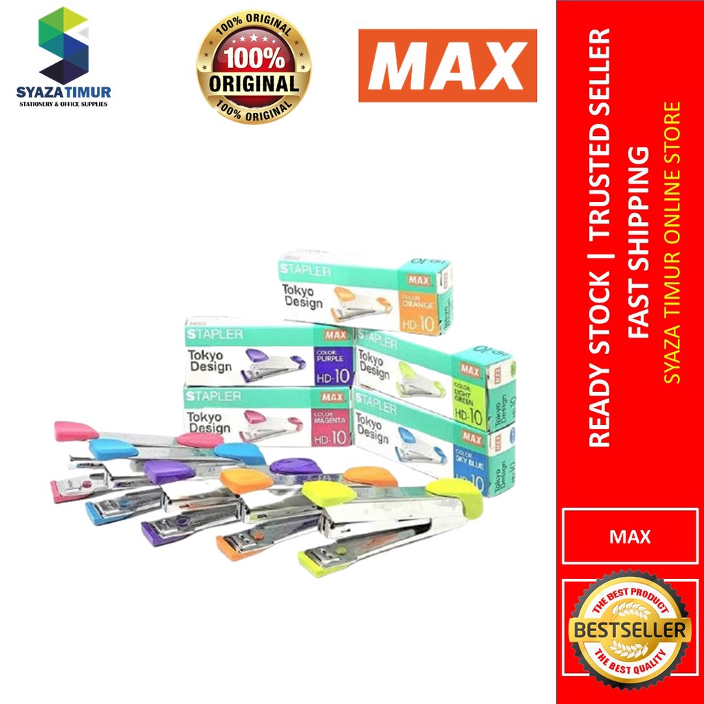 [ST-GR MY] MAX Stapler HD-10 | Stapler No.10 Original MAX | Stapler ...