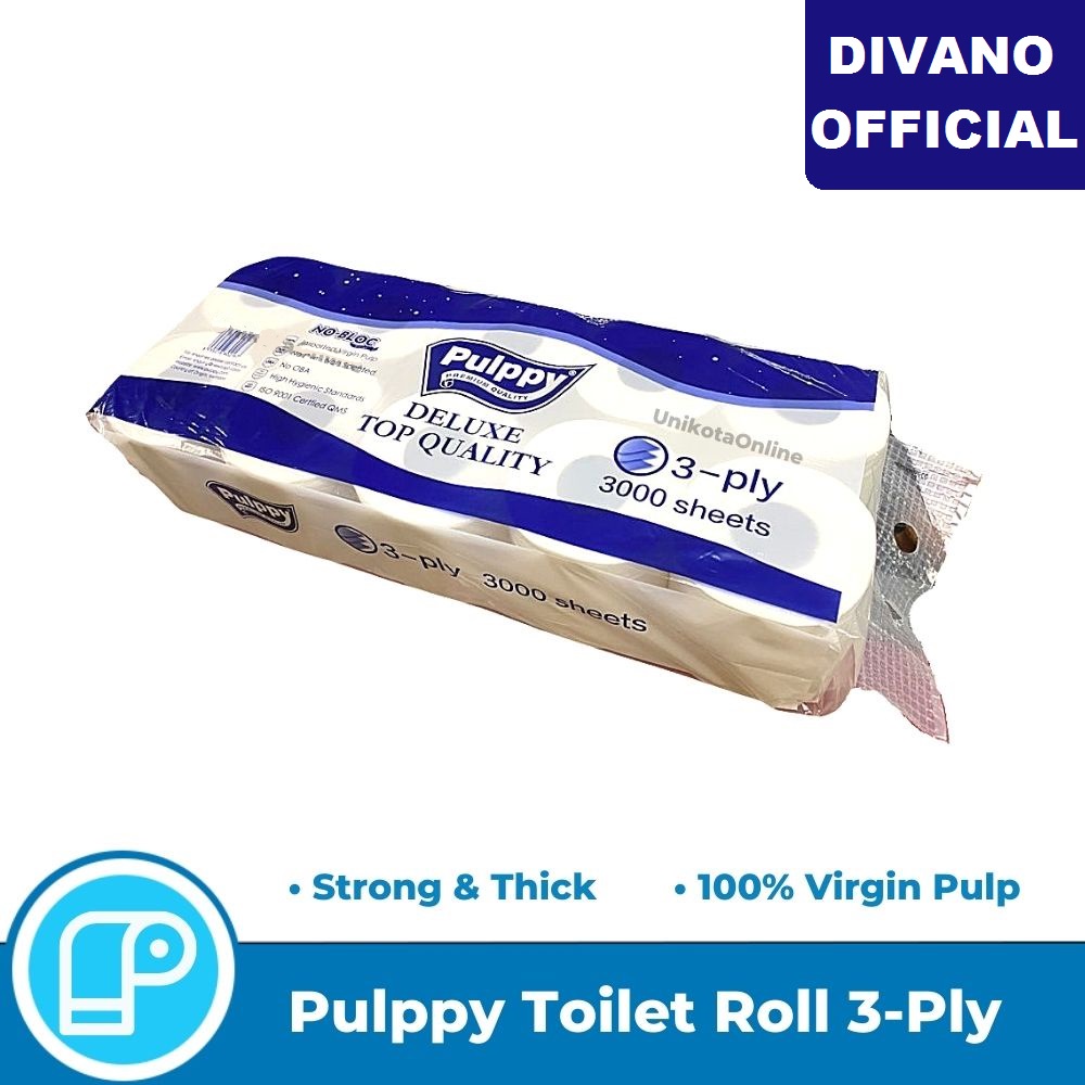 TISU Pulppy Toilet Roll 3ply (10 Rolls)/ toilet tissue/ 3 厕纸 TISSUE ...
