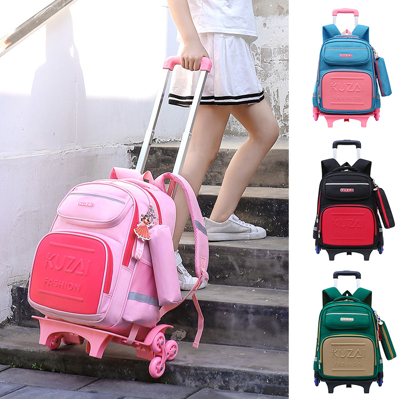 Beg Sekolah Troli Beroda Kanak Roda Trolley School Bag Primary 6 Wheel ...