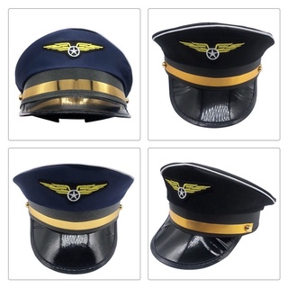Uniform Hat Topi Pilot Topi Tentera Laut Sailor Hat Costume Hat Pilot ...