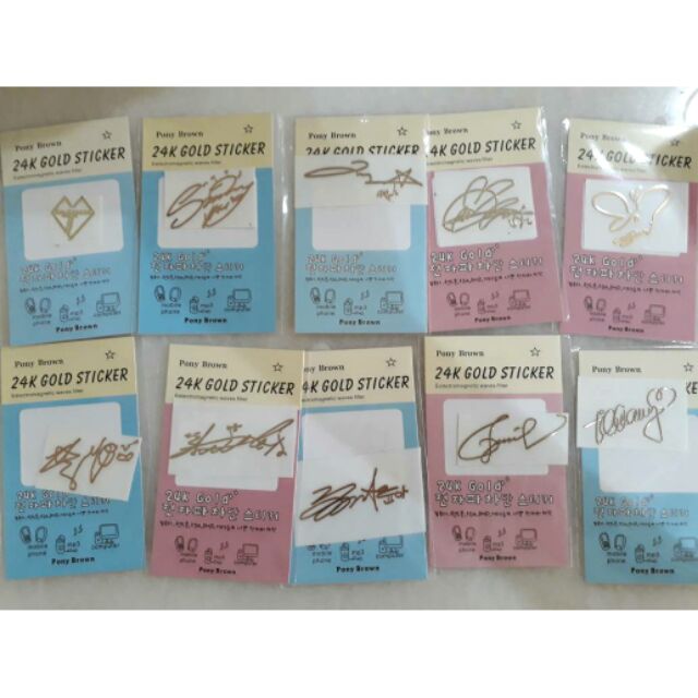 SNSD Signature 24K Gold Sticker | Shopee Malaysia