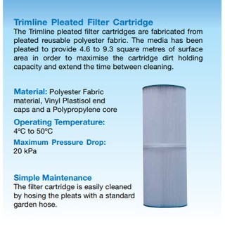 WATERCO Trimline CARTRIDGE FILTERS C/W 30 Micron Cartridge Element ...