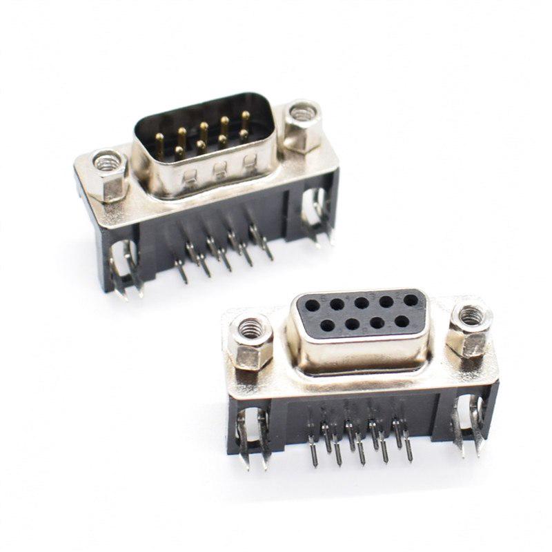 DB9 Female Male PCB Mount D-Sub 9 pin PCB Connector RS232 Connector ...