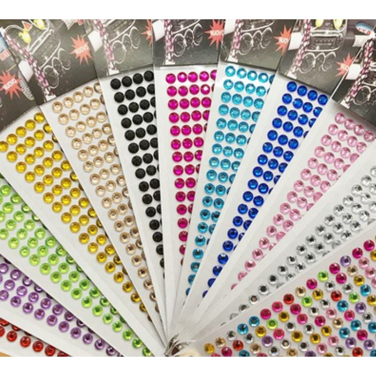 3D Acrylic Crystal 6mm Round Sticker Decoration and DIY sticker 260 Pcs ...