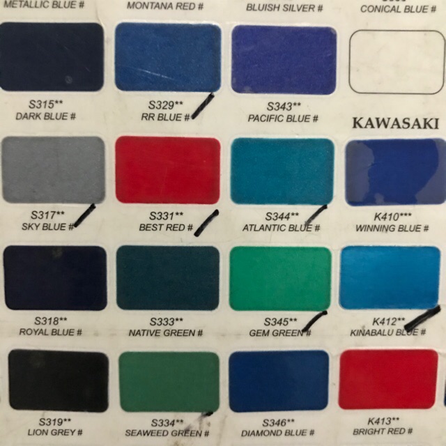 Suzuki Motorcycle Paint Colour Chart | Reviewmotors.co