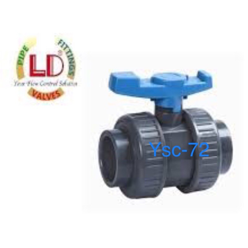 LD-868 PVC DOUBLE UNION BALL VALVE 2'' (Socket End) | Shopee Malaysia