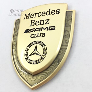 1 x Metal Gold Mercedes Benz //AMG Club Logo Car Auto Emblem Badge ...
