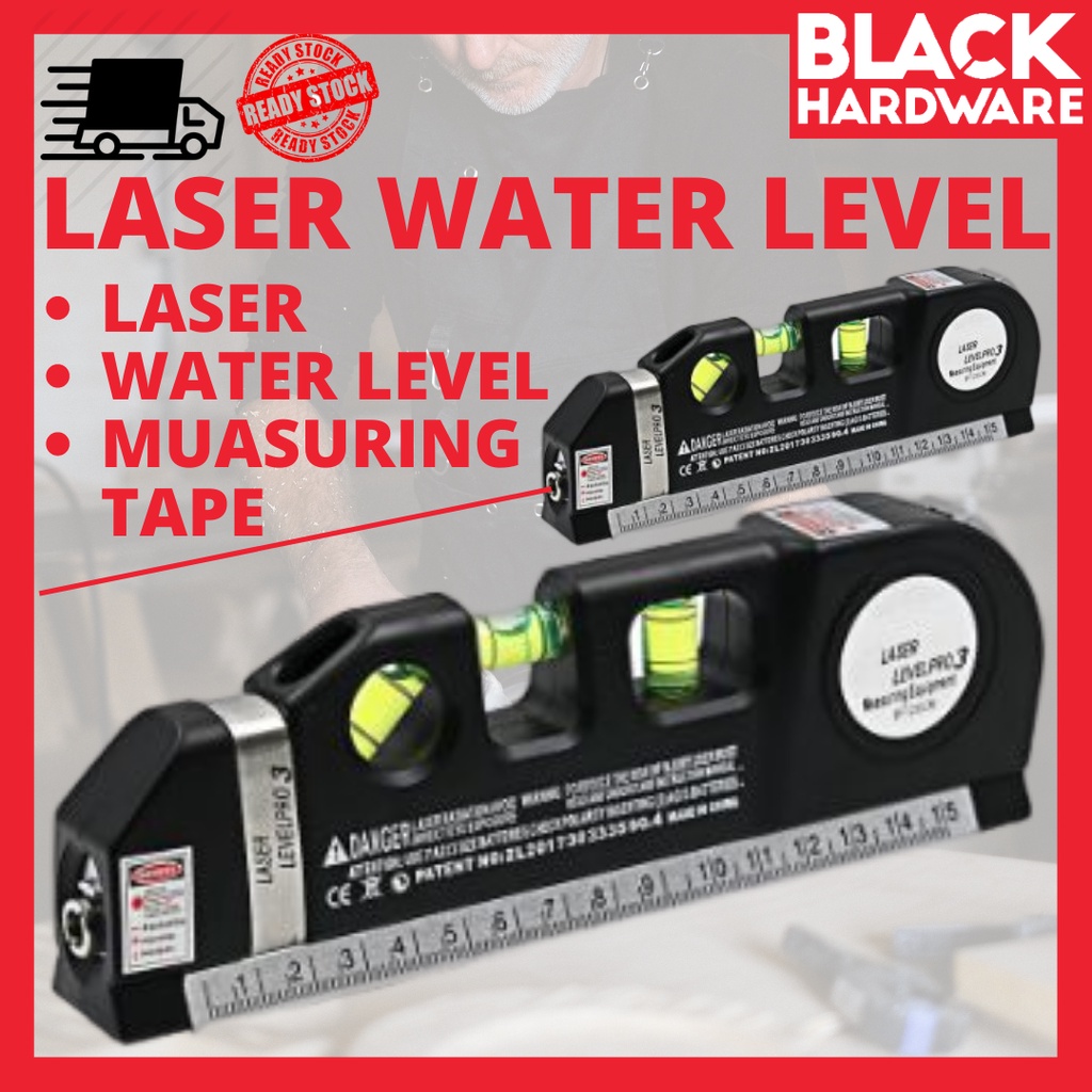 BLACK HARDWARE Spirit Stanley Water Level Timbang Penimbang Air Magnet ...
