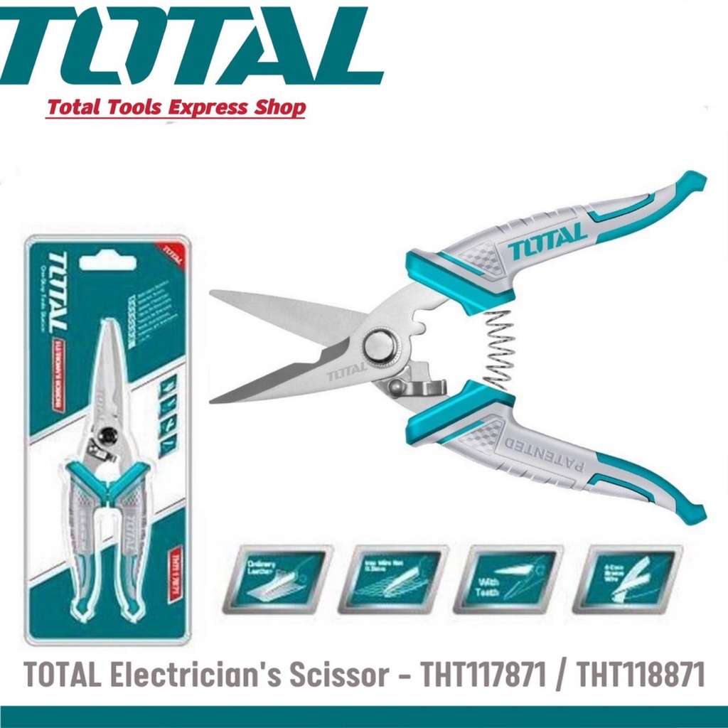 TOTAL ELECTRICIAN SCISSORS (THT118871) | Shopee Malaysia
