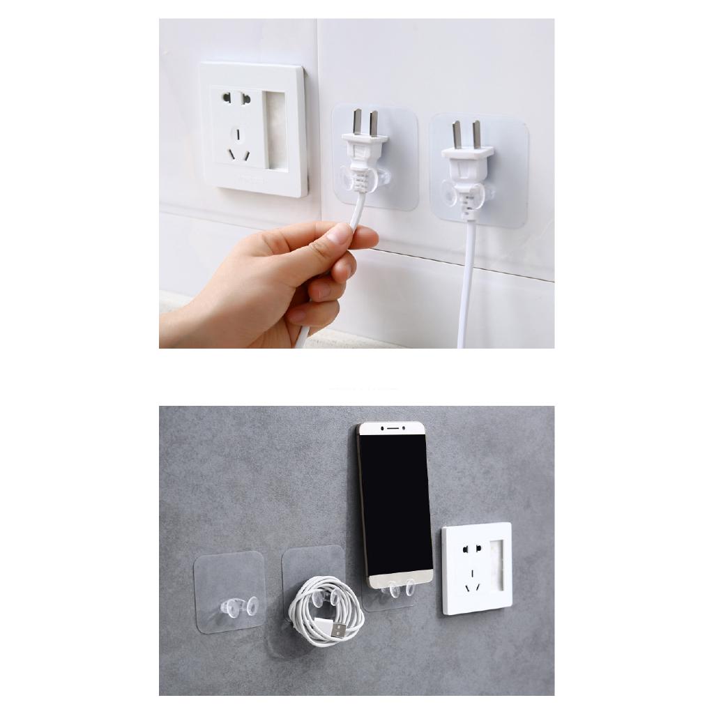 Realeos Transparent Plastic Mobile Phone USB Cable Power Plug Wall ...