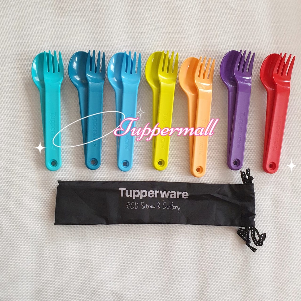 Tupperware Cutlery Set (Spoon+Fork) + FREE Pouch | Shopee Malaysia