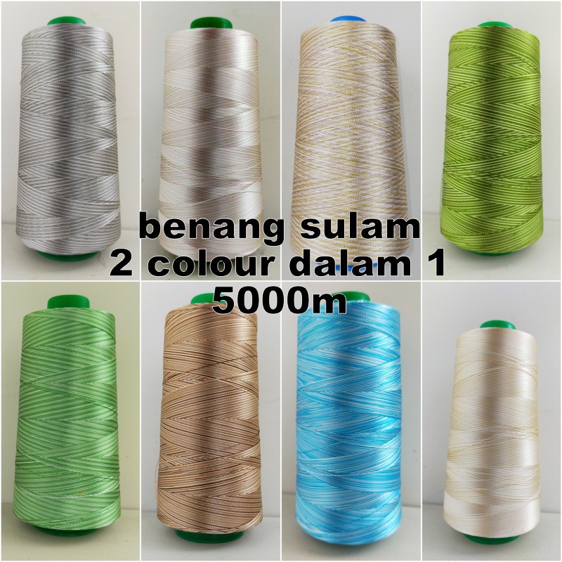 BENANG SULAM,5000m per cone,2 colours dalam 1,CLEARANCE | Shopee Malaysia