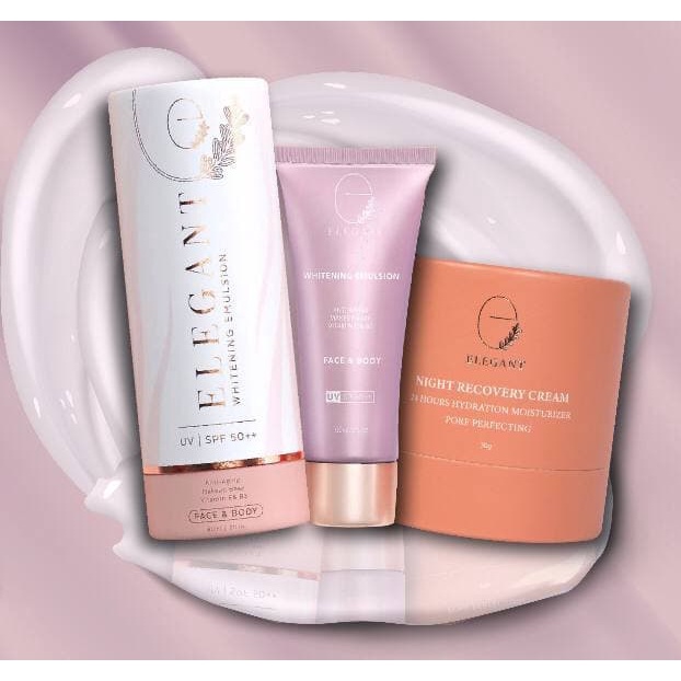 ELEGANT WHITENING EMULSION,NIGHT RECOVERY CREAM & JEJU DETOX CLEANSER ...