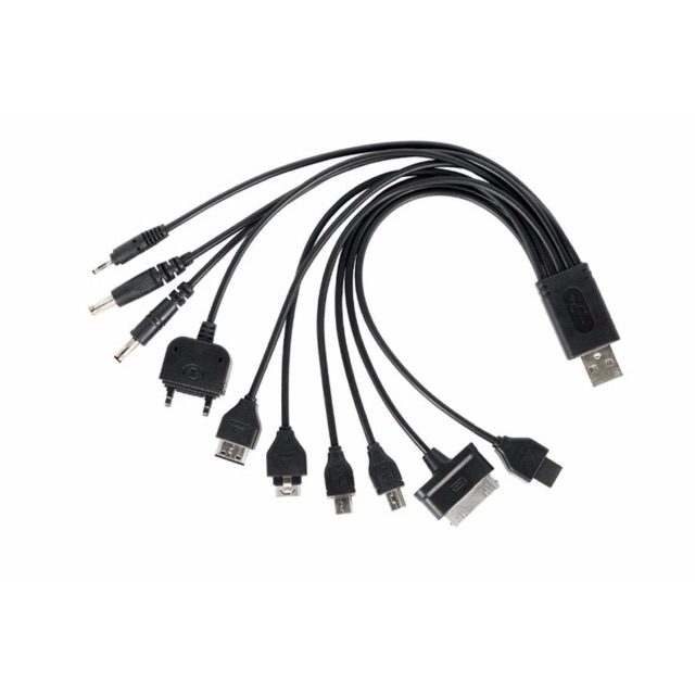 Universal Multi USB Adapter Charging Cable Connector Device Mobile 10 ...