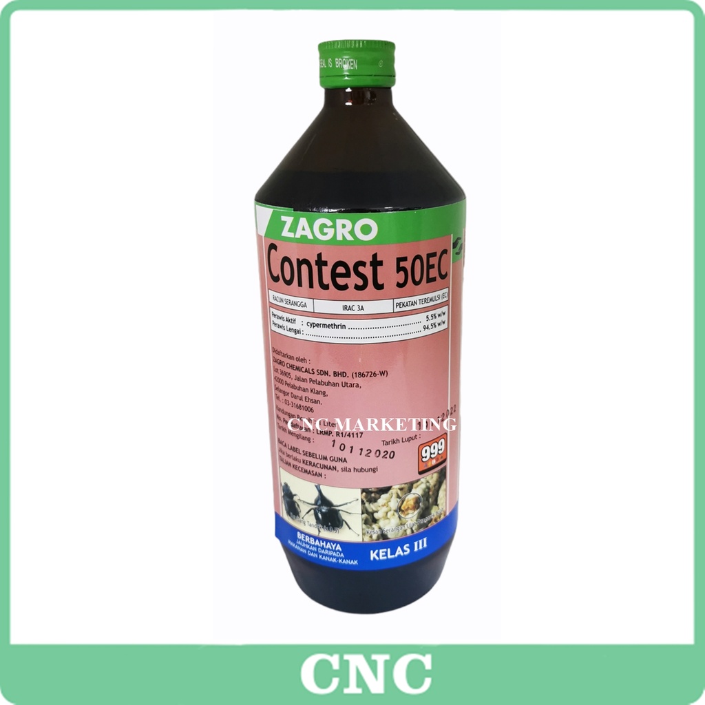 1L Contest 50EC Cypermethrin 5.5% Zagro Racun Ulat Serangga ...