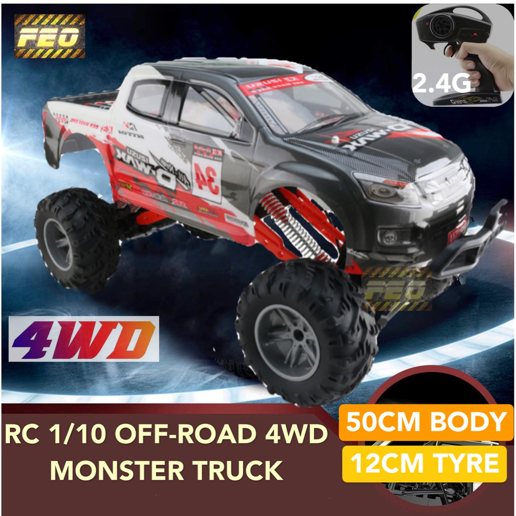 Shan Zuan Rc255 Dmax 4x4 Rc Car Pick Up Monster Truck Off Road Remote ...