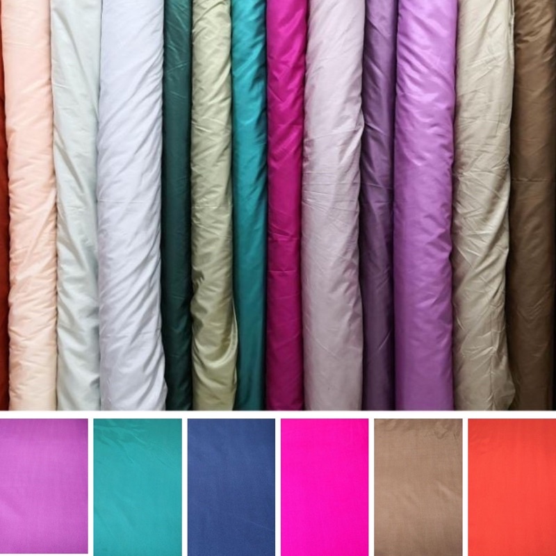 Kain Polyester Satin kain bidang 60" kain plain kain meter | Shopee ...
