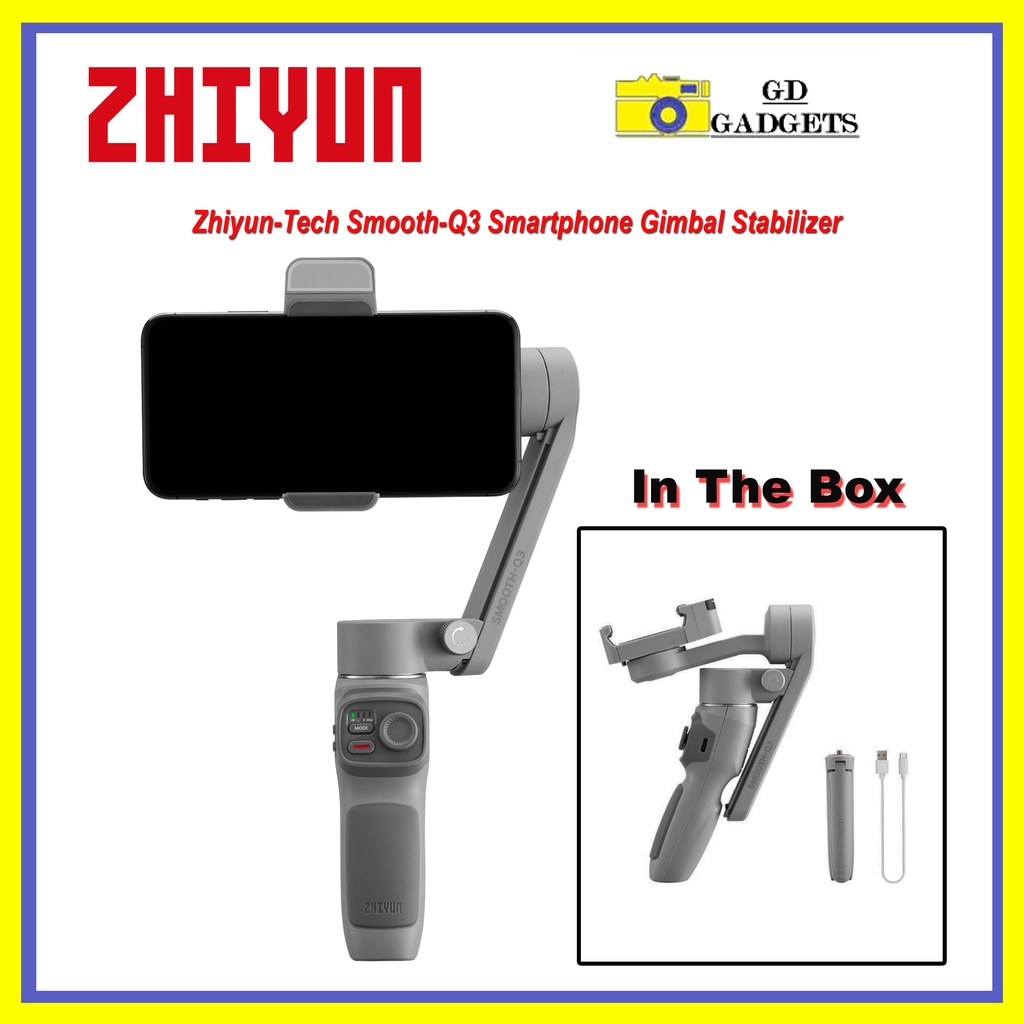 Zhiyun-Tech Smooth-Q3 Smartphone Gimbal Stabilizer / Combo Set | Shopee Malaysia