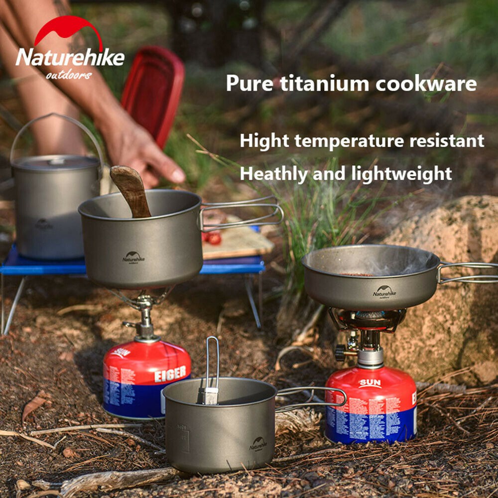 NH Titanium Ultralight Ti Pot Pan Outdoor NH18T101-A/NH18T202-B ...