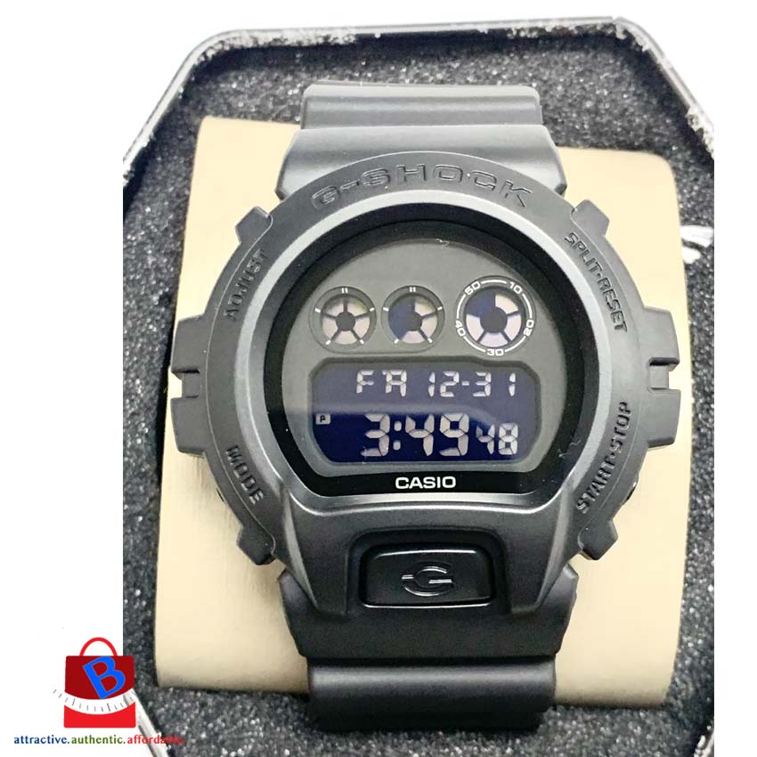 Casio G-Shock DW-6900BB-1DR Bulat Blackout Digital Men's Watch DW ...