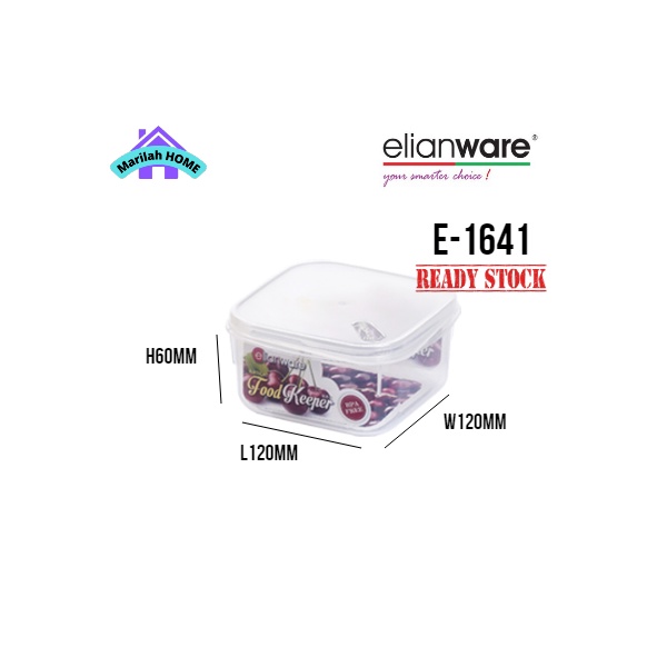 Elianware Square Transparent Plastic Air Tight Food Keeper, Food ...