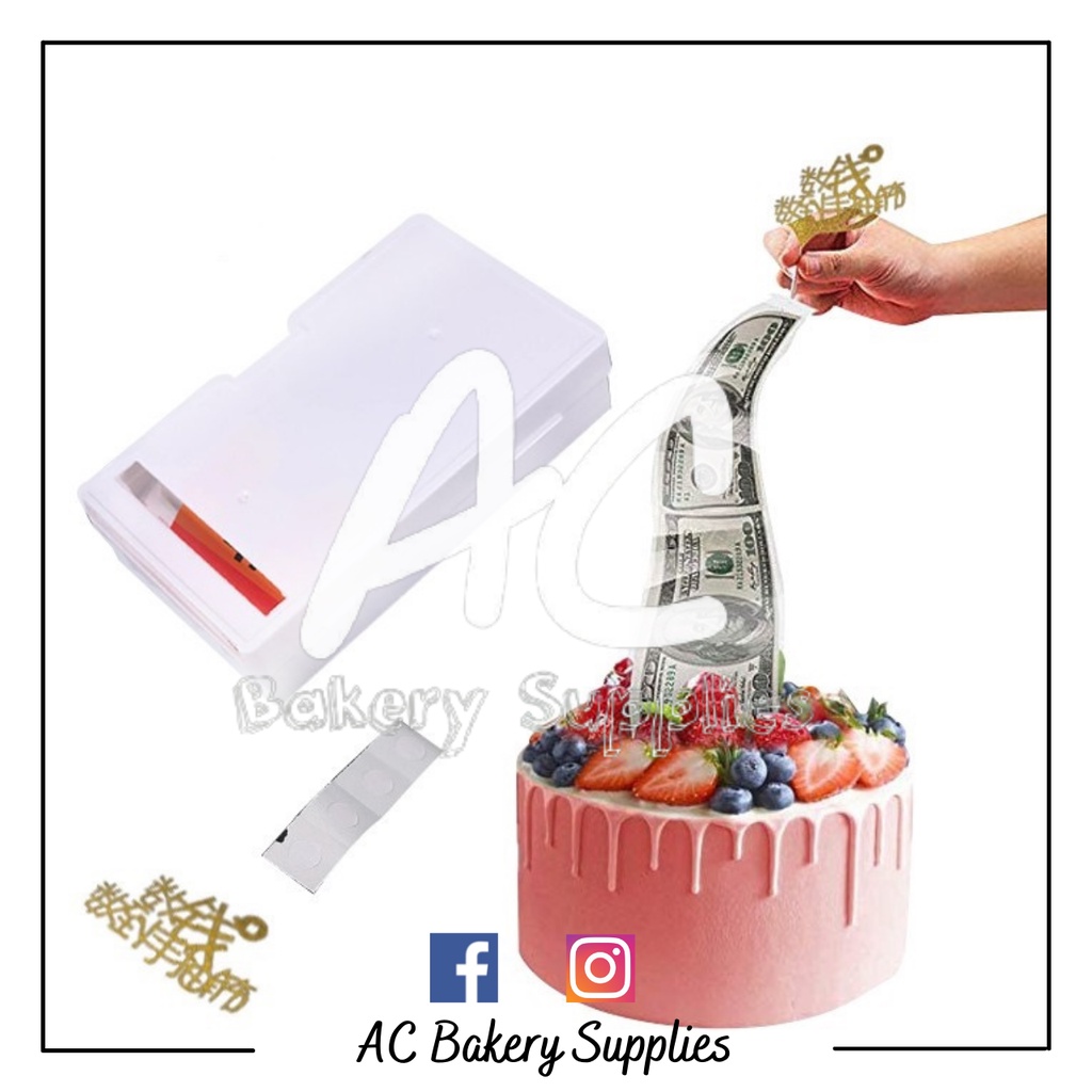 [READY STOCK] Money Pull Out Box for Cakes (LARGE) (Without Roller ...
