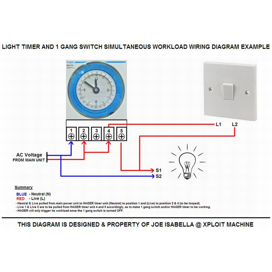 Timer Switch Wiring Diagram