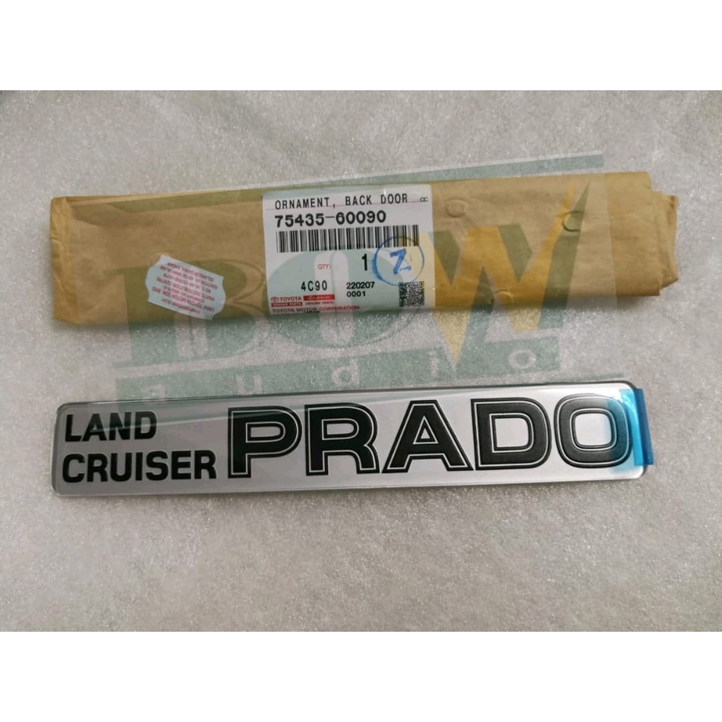 TOYOTA GENUINE Land Cruiser Prado Emblem Back Door Ornament | Shopee ...