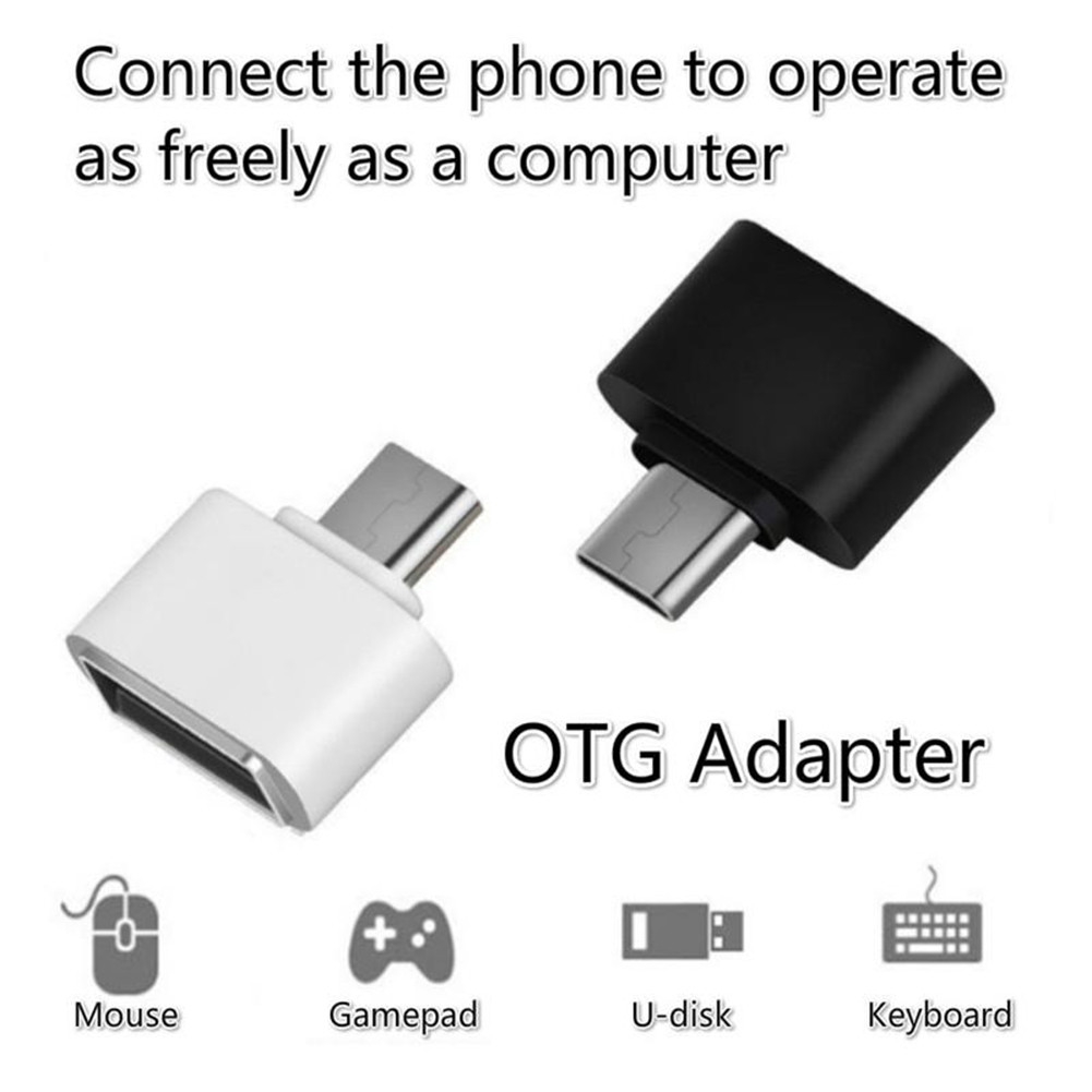 Micro USB OTG To USB Type C OTG Adapter Converter For Samsung Huawei ...