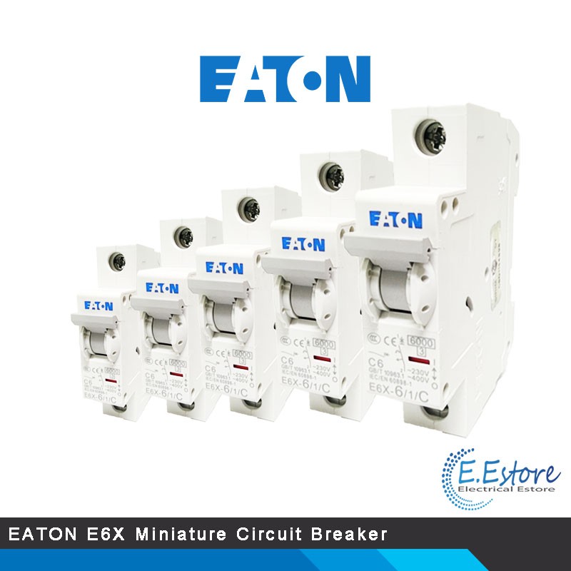 EATON E6X 1Pole MCB 6kA (6A/10A/16A/20A/32A/40A/63A) | Shopee Malaysia
