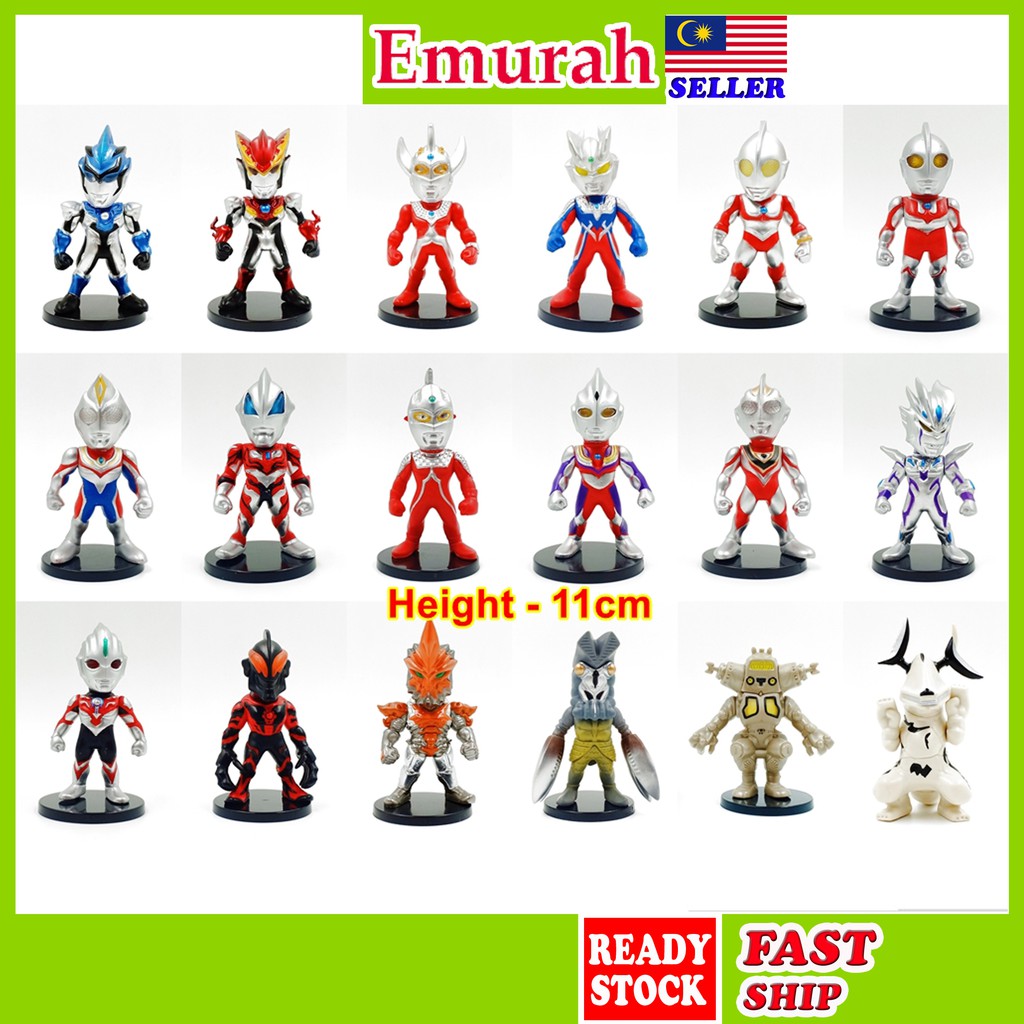 Ultraman Toy 11cm or 8cm Action Figure Mainan Budak Lelaki Koleksi ...