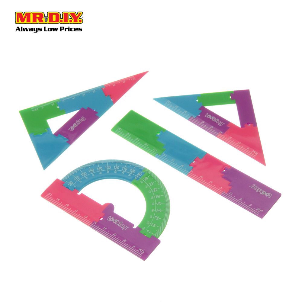 LOOKING Puzzle Ruler Set -Red | Shopee Malaysia