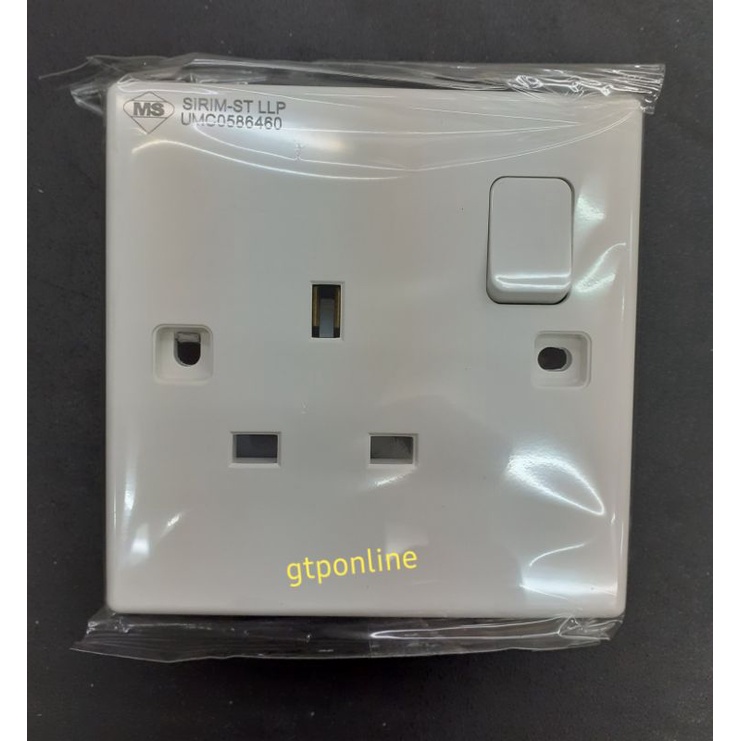 UMS SWITCHED SOCKET OUTLET 13A / 15A 250V ( POLYCARBOMATE ) SIRIM ...