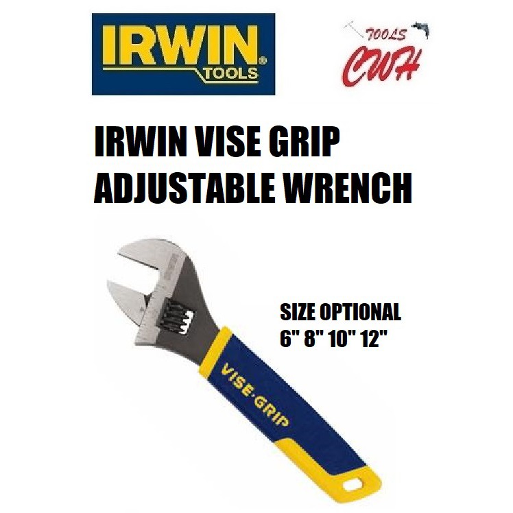 6" 12" IRWIN VISE GRIP ADJUSTABLE WRENCH SPANNER PROTOUCH GRIP CHROMIUM ...