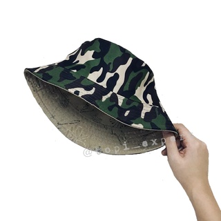 Bucket hat Camouflage Topi askar Double sided Army Military Corak ...