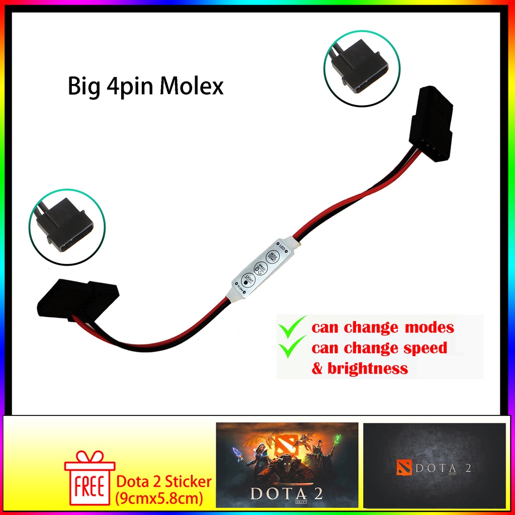 Big 4 pin Molex To Big 4 pin Molex Adapter Cables Computer PC LED Cable ...