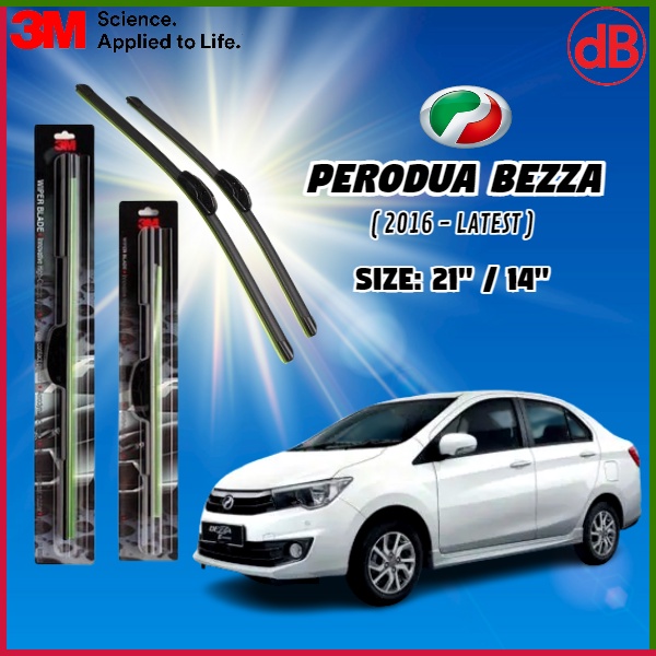 3M Wiper Blades - Perodua Bezza 2016 - LATEST (21"/14") | Shopee Malaysia