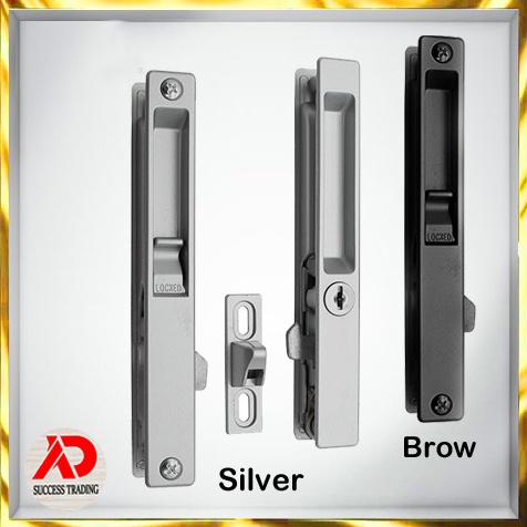 A6 25MM - 32MM Aluminium Sliding Door Lock ( Brown / Silver ) | Shopee ...