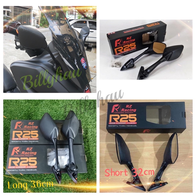YAMAHA YZF R25 SIDE MIRROR REAR VIEW MIRROR NMAX R15 V3 R25 ER6 R1 ...