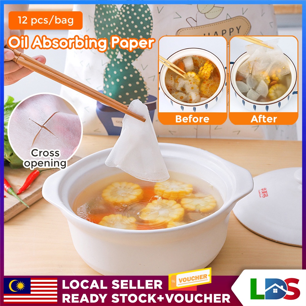 LDS 12pcs/set disposable food oil-absorbing paper kitchen oil-absorbing ...