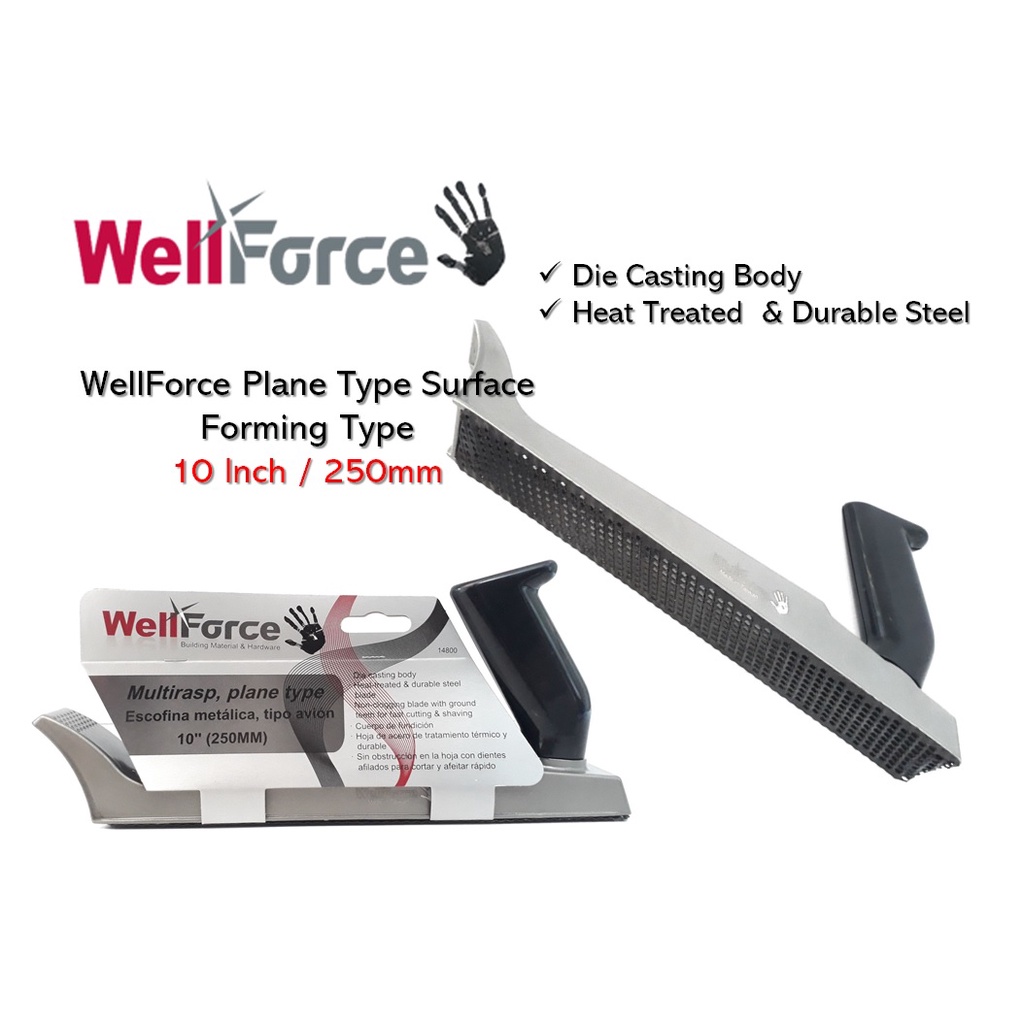 WELLFORCE 10 Inch / 250mm Multi Rasp Plane Type Surface Forming Type ...