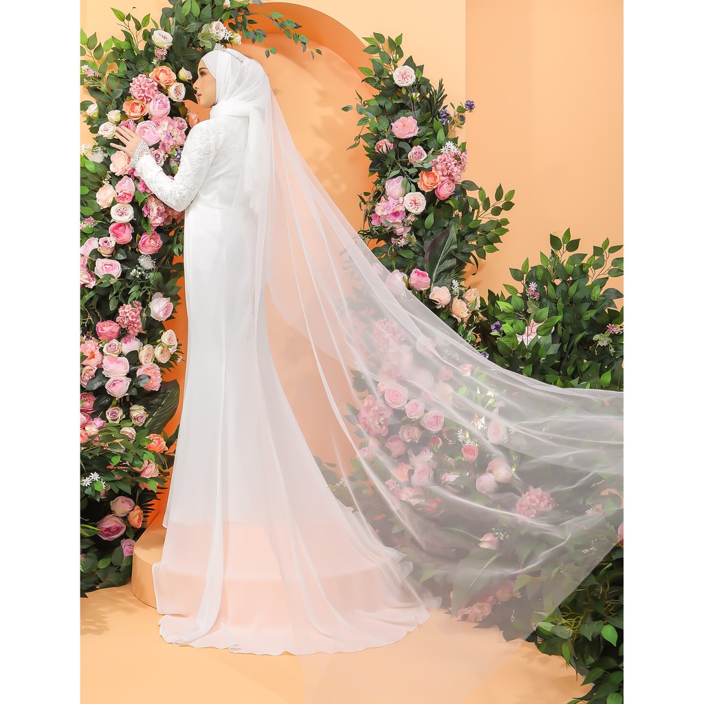 HIJABISTAHUB LONG PLAIN / VEIL NIKAH / VEIL KAHWIN / VEIL WEDDING ...