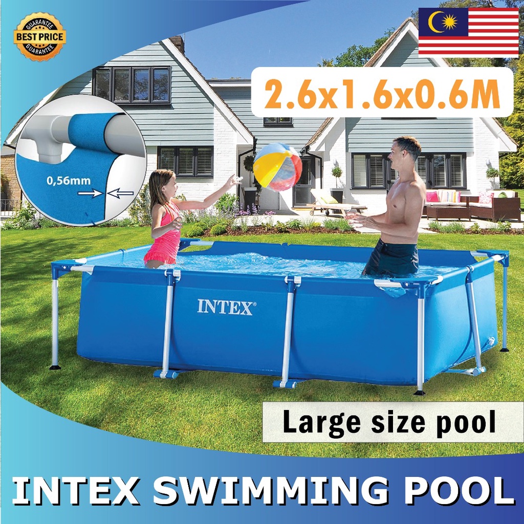 Swimming Pool 2.6M Intex Kolam Renang Besar Bestway Swimming Keluarga ...